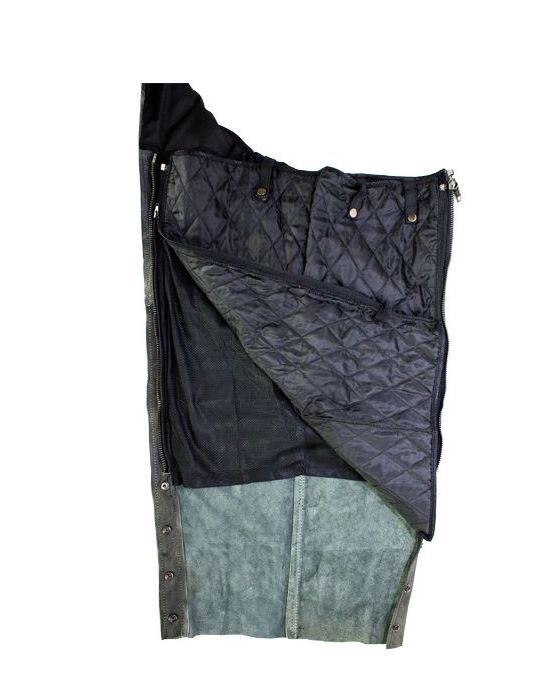 Naked Gray Cowhide Leather Chaps – Icon Biker Gear